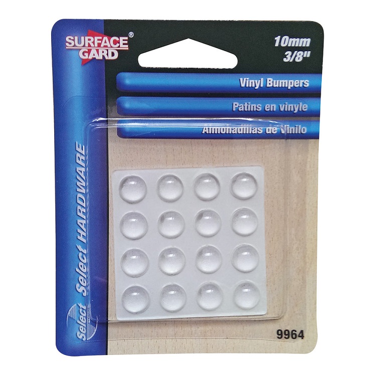 10MM CLEAR ROUND VINYL PADS 9964 | Europarts Hardware