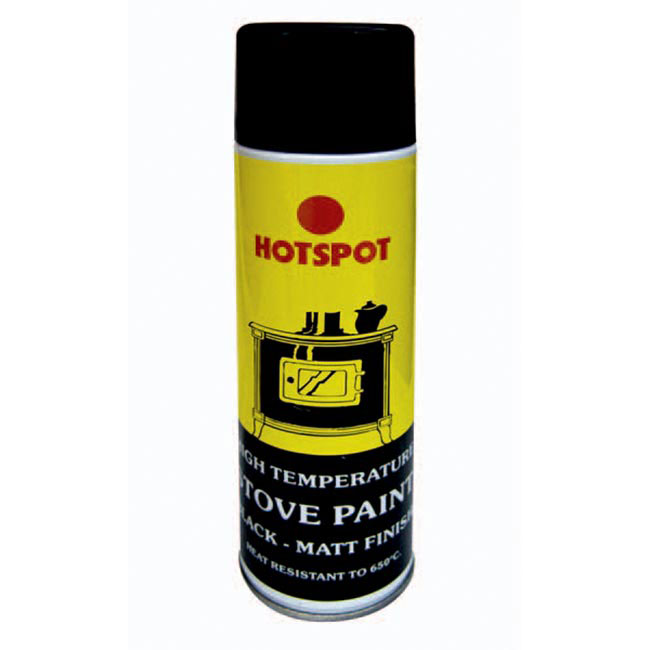 HOTSPOT STOVE PAINT AERO MATT BLACK 250ML | Europarts Hardware