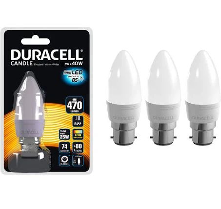 LED Candle 470 Lumen B22 Warm White x 2 | Europarts Hardware