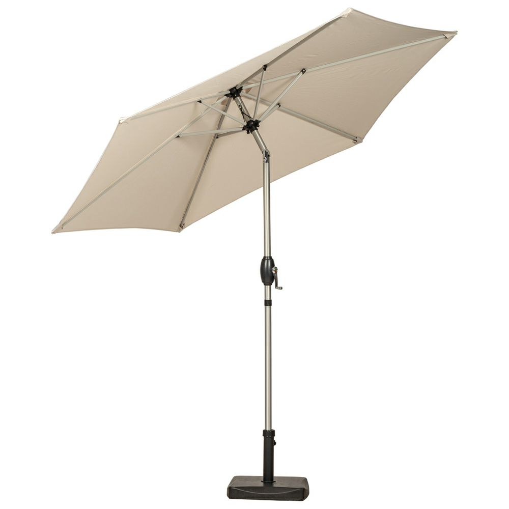 Weatherproof Parasol + Crank & Tilt Paint Ivory 2.5m 735311 | Europarts ...