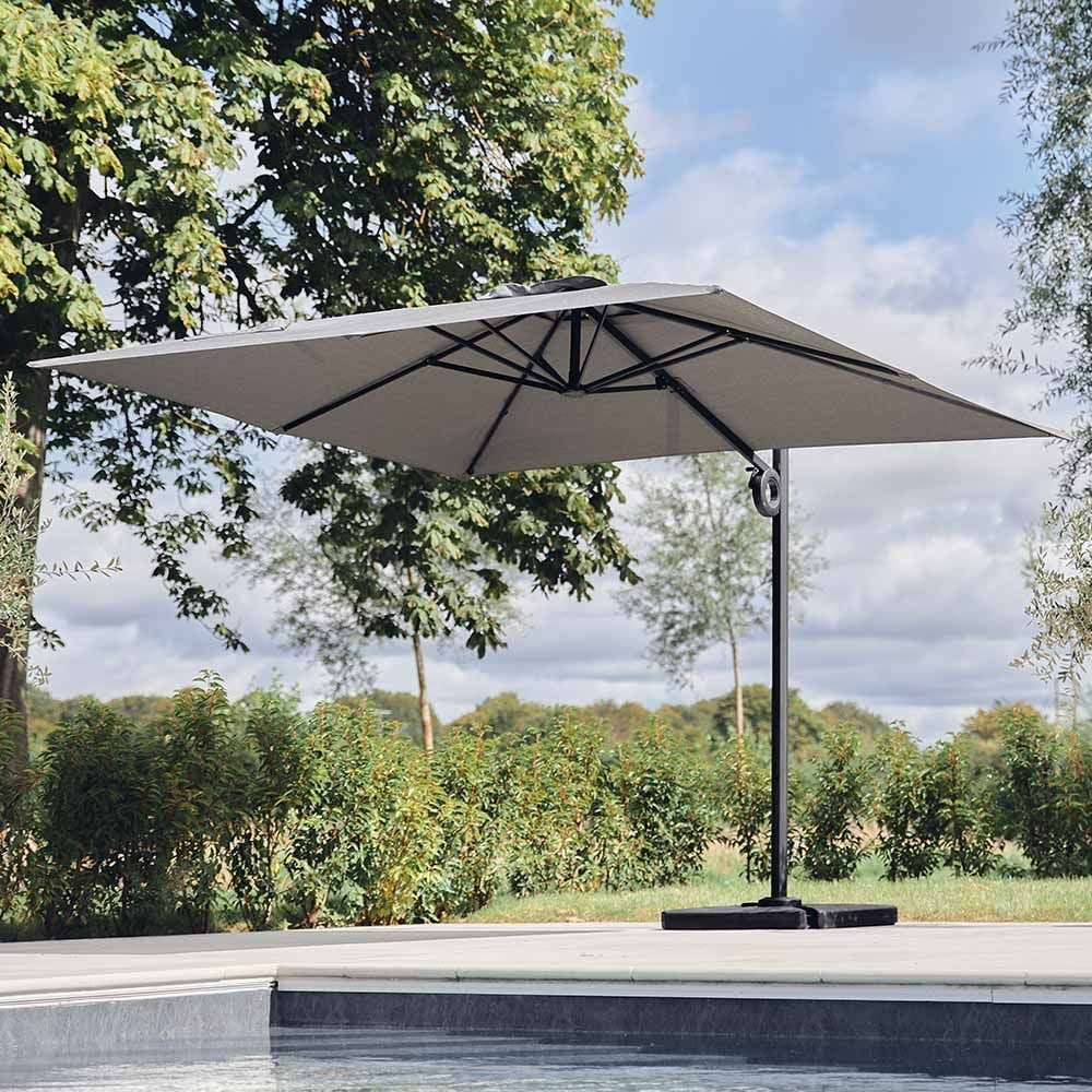 Aluminium Cantilever Parasol 3m Grey | Europarts Hardware